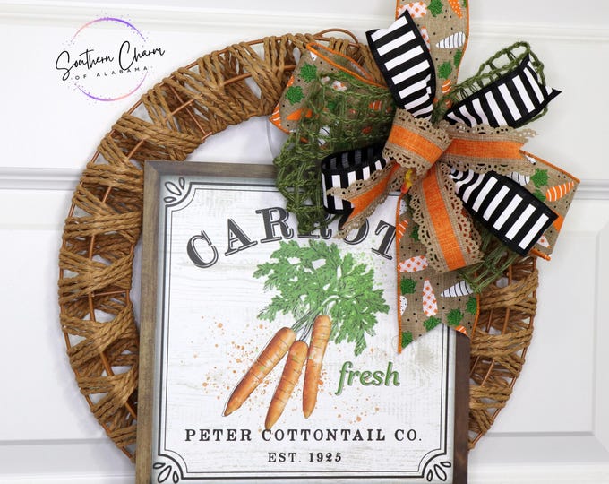 Easter Carrot Sign Door Hanger: Farmhouse Spring Decor - Etsy