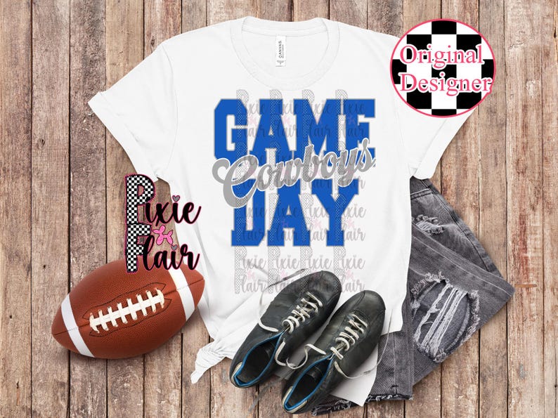 Blue and Grey Game Day Png - Etsy