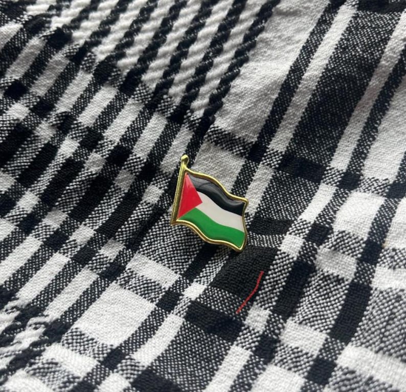 Palestinian Flag Pin Country Flag Metal Brooch Badge for Clothes Bag ...