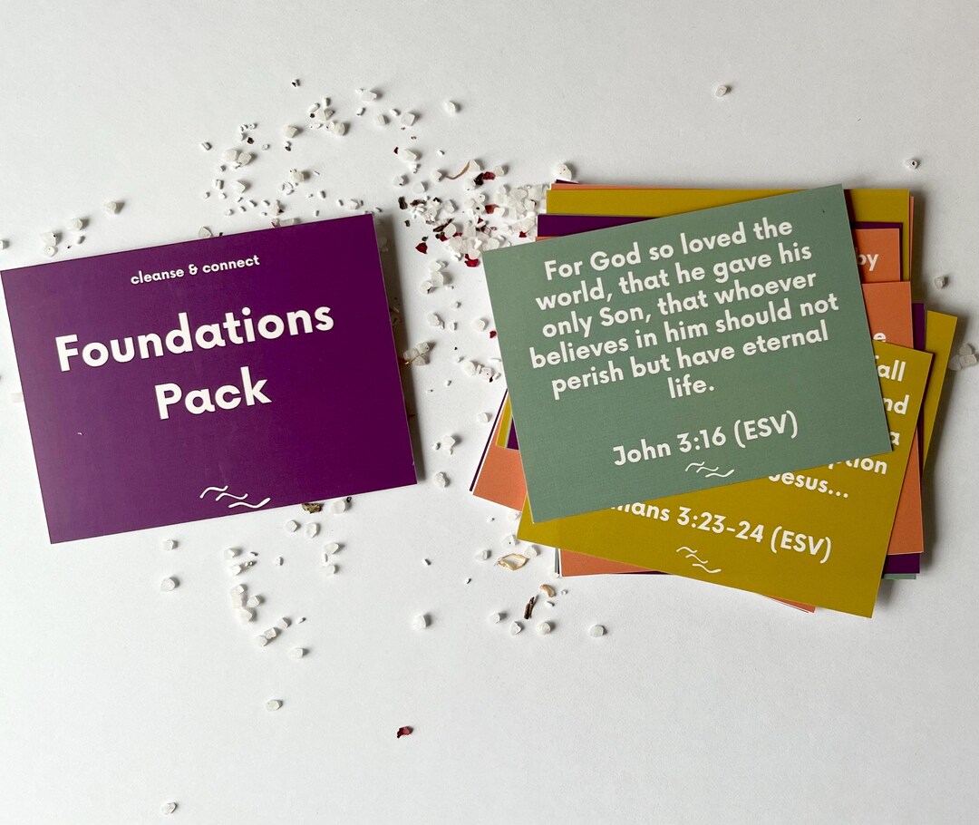 Foundations- Shower Bible Verse Card Pack - Etsy
