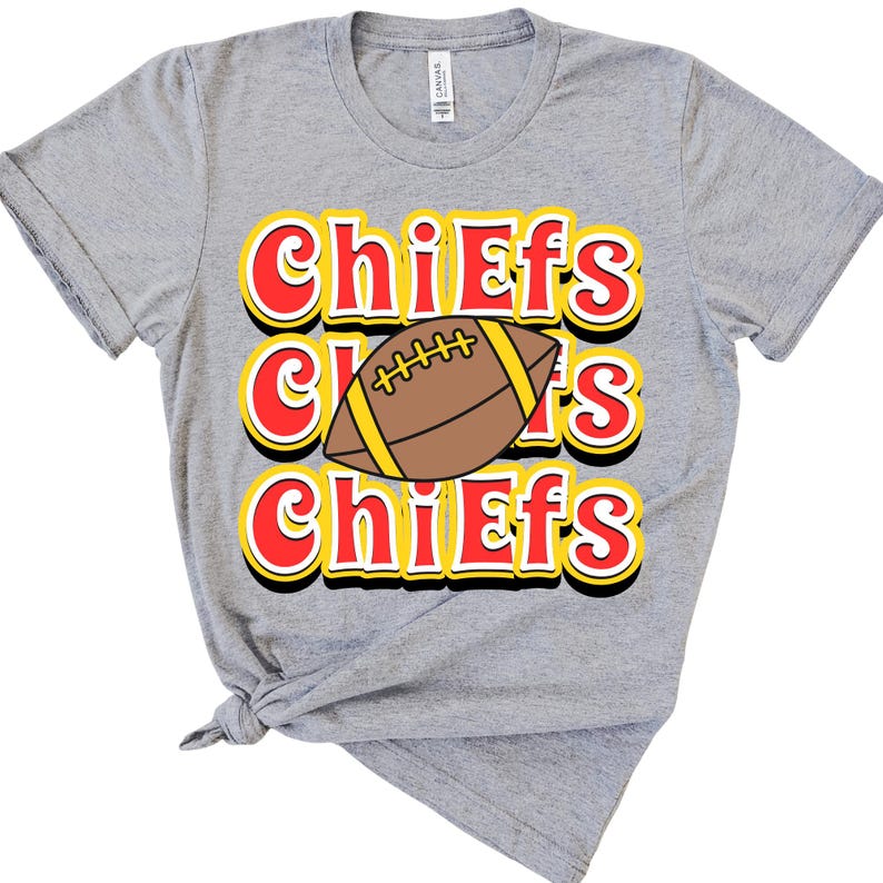 Retro Chiefs Football Digital Download High Res File PNG - Etsy