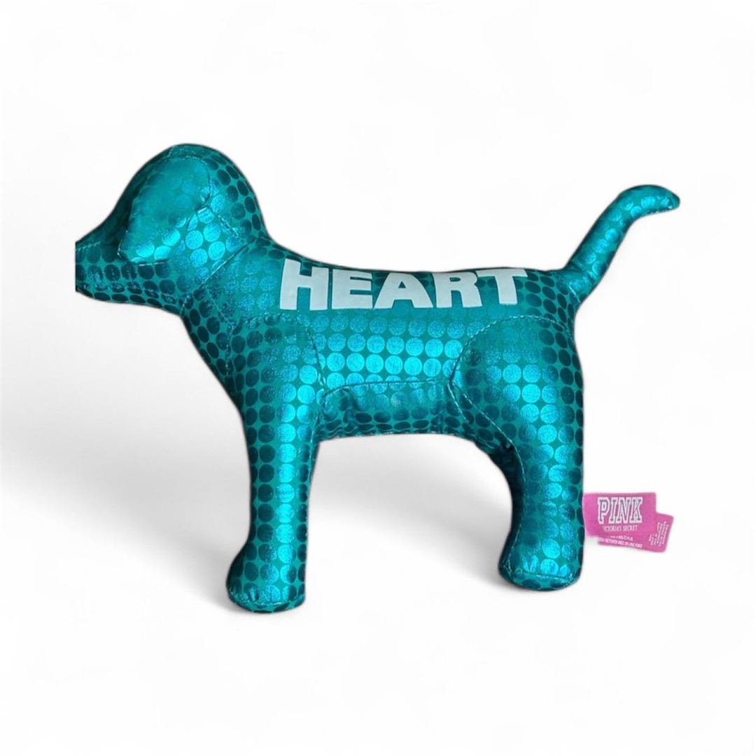Victorias Secret Teal Dog Plush - Etsy