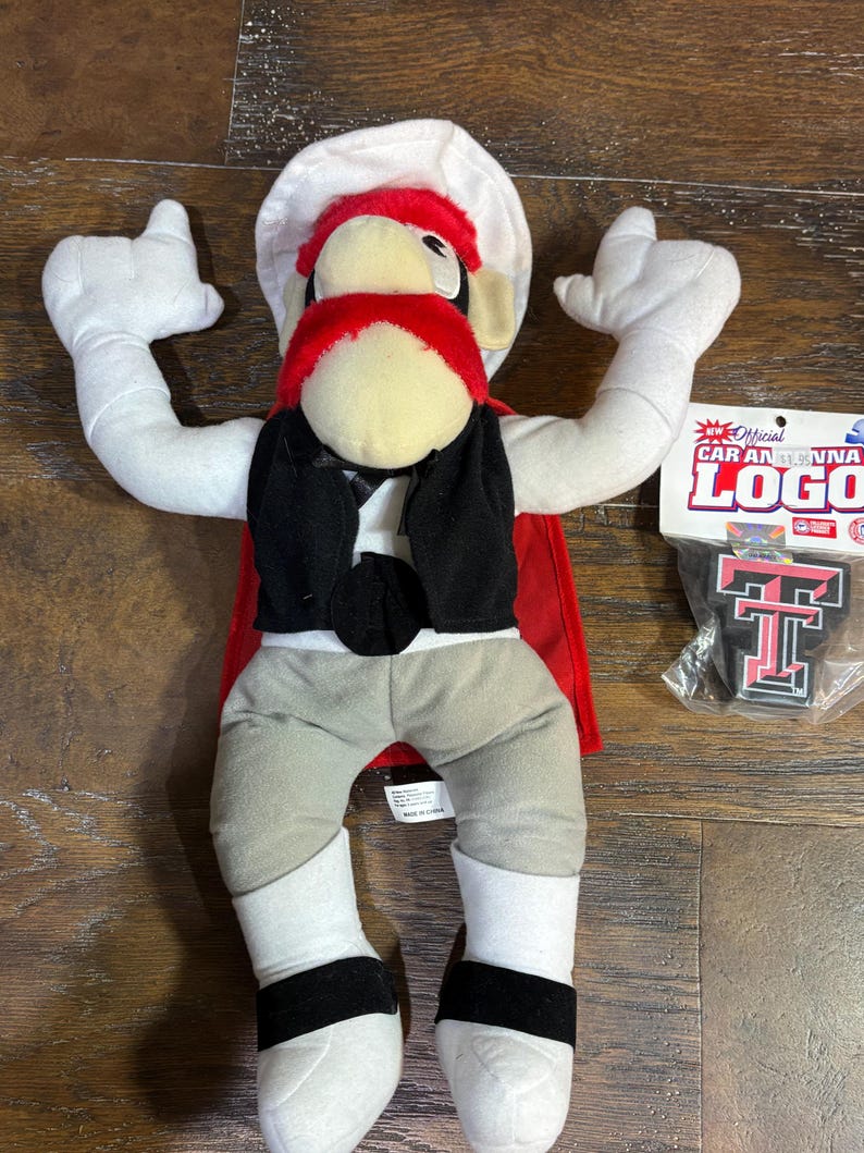 Red Raider Texas Tech Guns up Plush Doll With Antenna Topper - Etsy