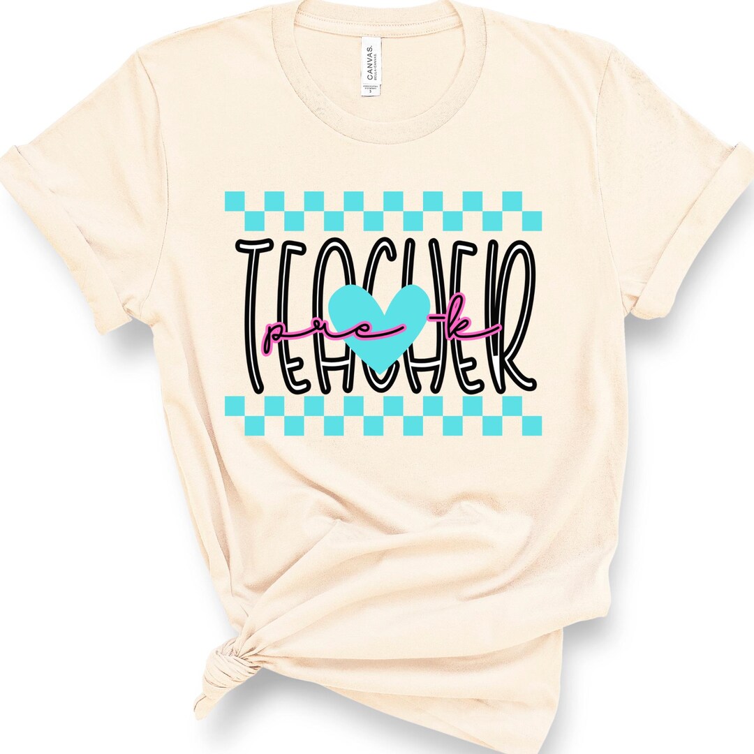 Pre-k Teacher Checkered Digital Download PNG File - Etsy