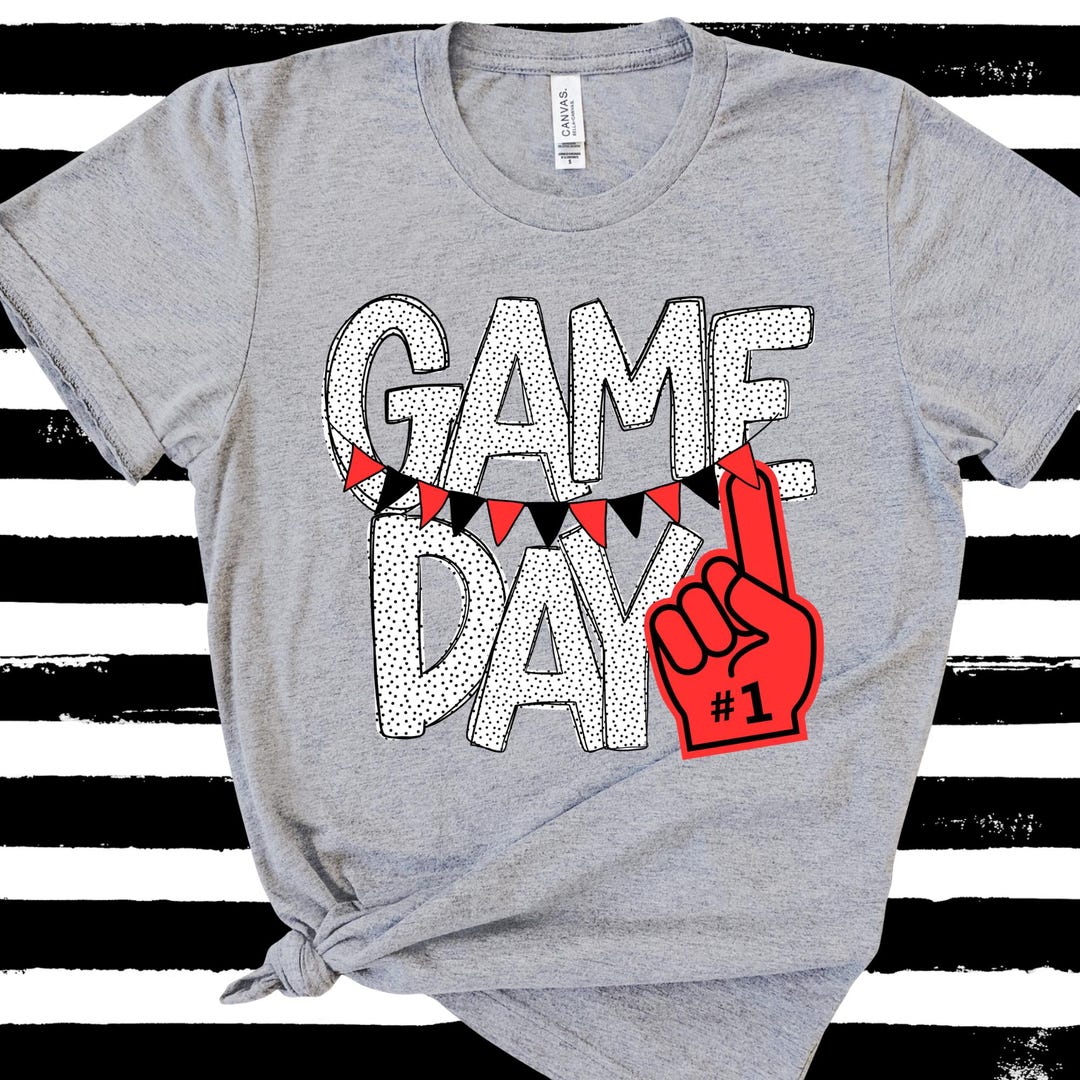 Game Day Dotty Red and Black PNG Digital Download - Etsy