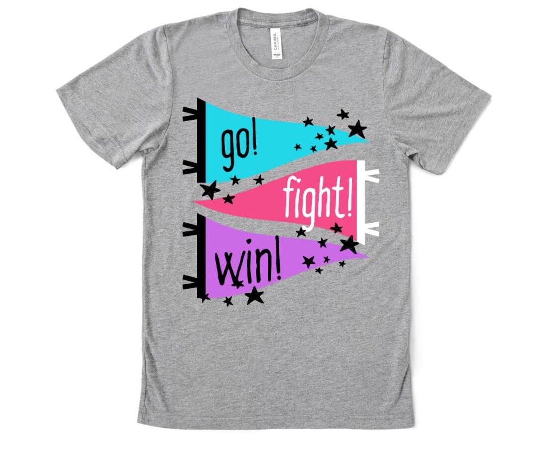 Bright Pennant Go Fight Win School Spirit PNG File - Etsy
