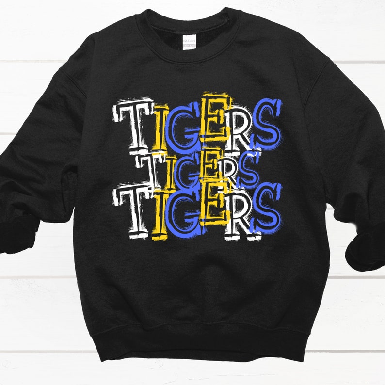Tigers Mascot School Design Digital PNG File Gold and Royal Blue - Etsy