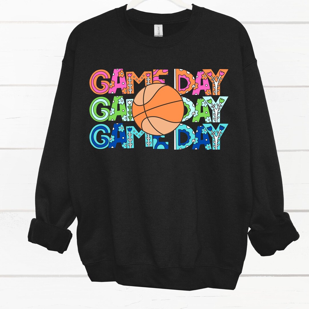 Game Day Basketball Groovy Colorful PNG Digital File - Etsy