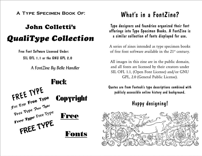 Free Font Software From John Colletti's Qualitype Collection - Etsy