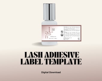 Eyelash Glue Label, Template , Lash Extensions , Lash Glue ,eyelash ...