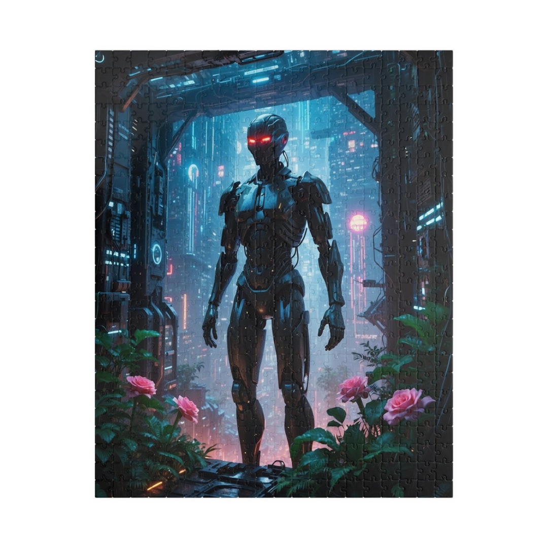 4024 Evolution Sci-fi Puzzle, Cyber, Cyberpunk, Robot, Neon Lights ...