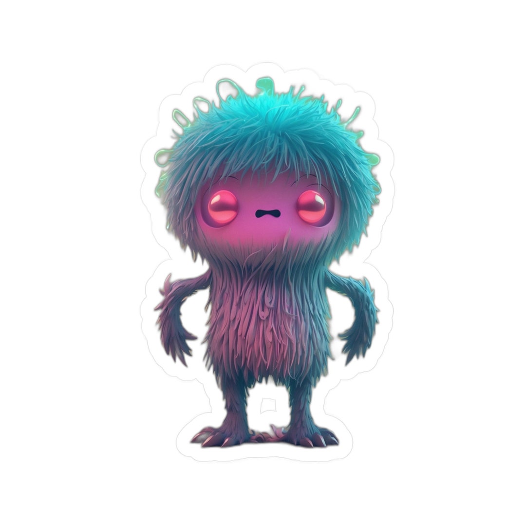 Forest Monster(5) Sticker, Fuzzy, Scary, Kawaii, Pastel, Goth, Spirit ...