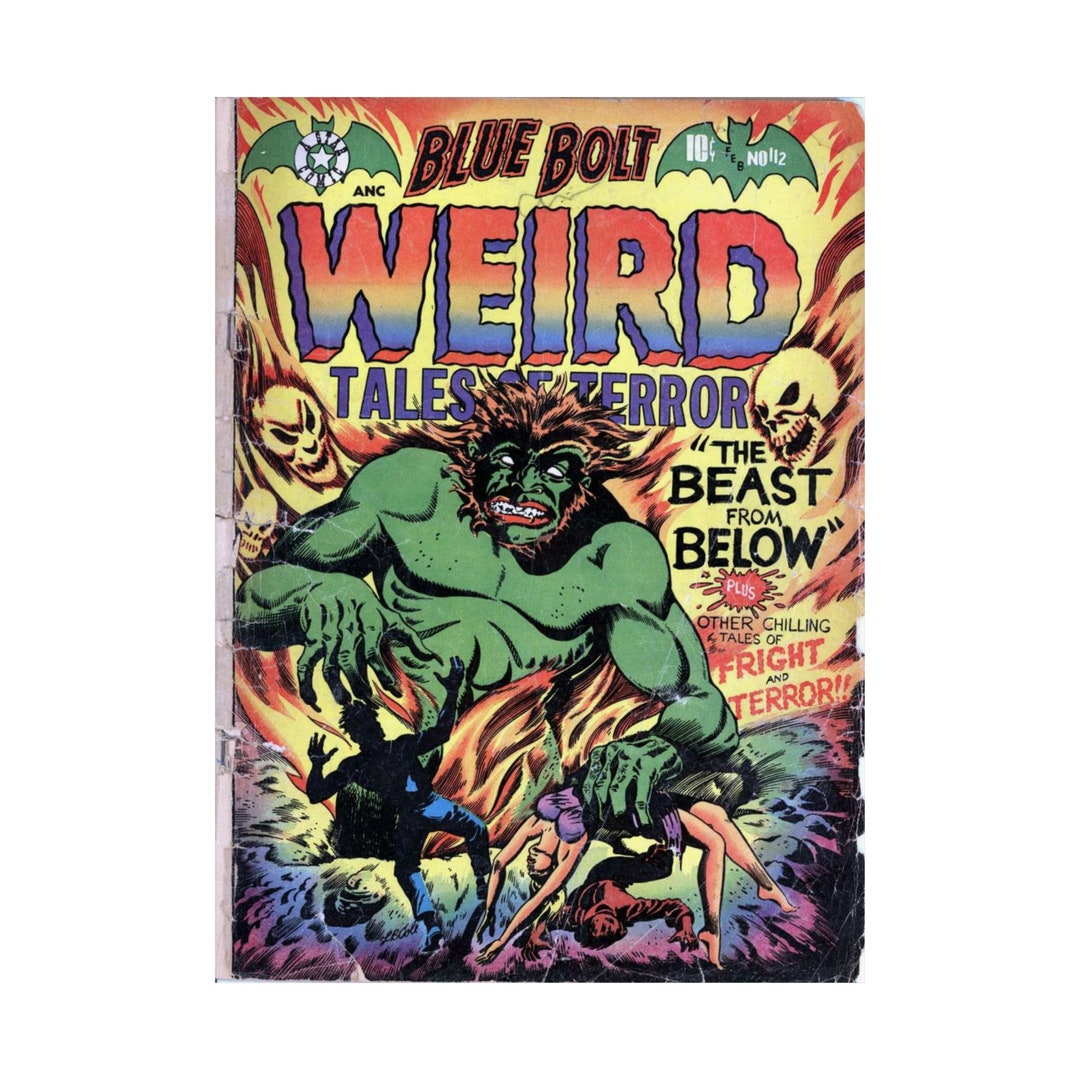 Blue Bolt Weird Tales No.112 Poster, Vintage Horror, Classic Scary ...
