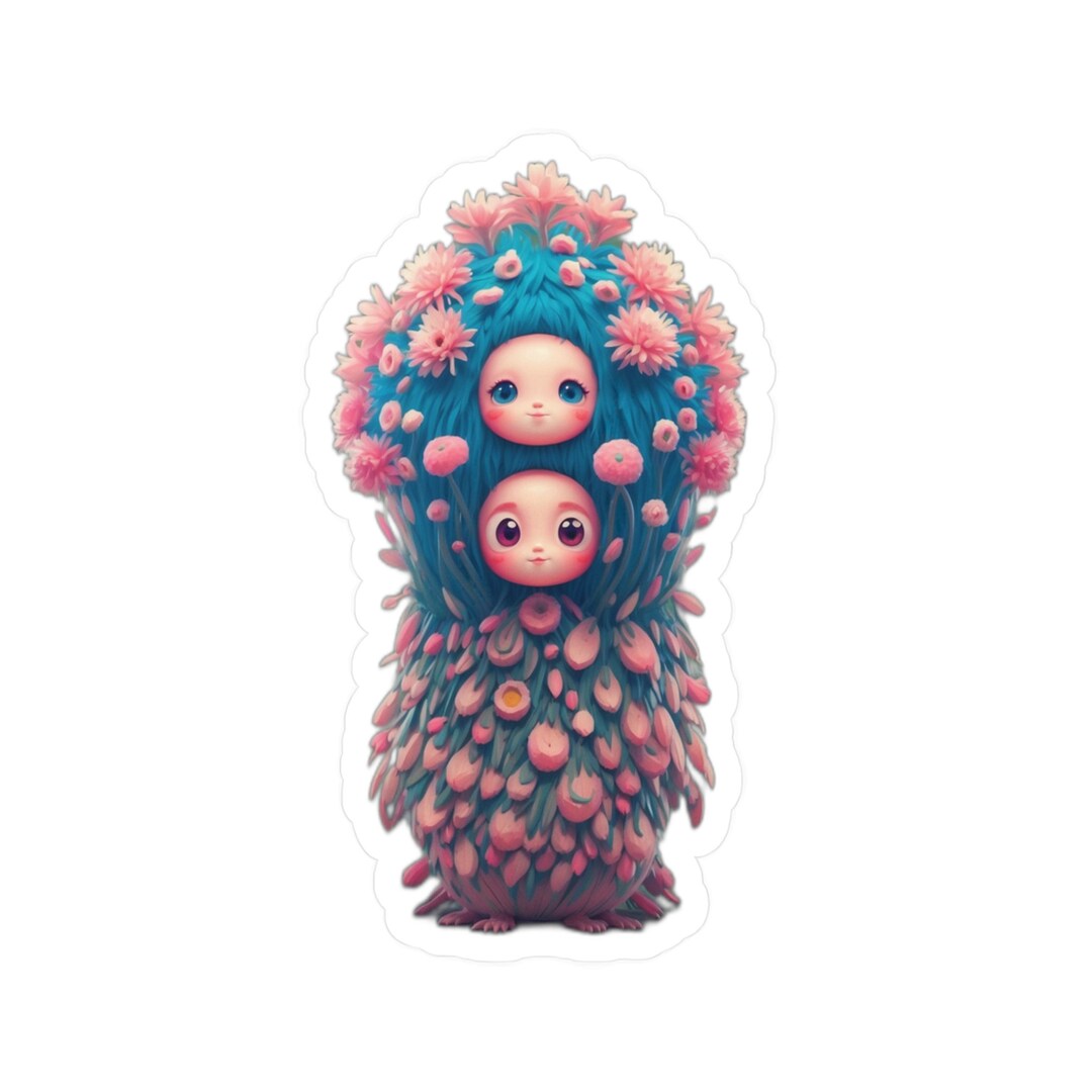 Forest Monster12 Sticker, Fuzzy, Scary, Demon, Kawaii, Psychic, Quirky ...