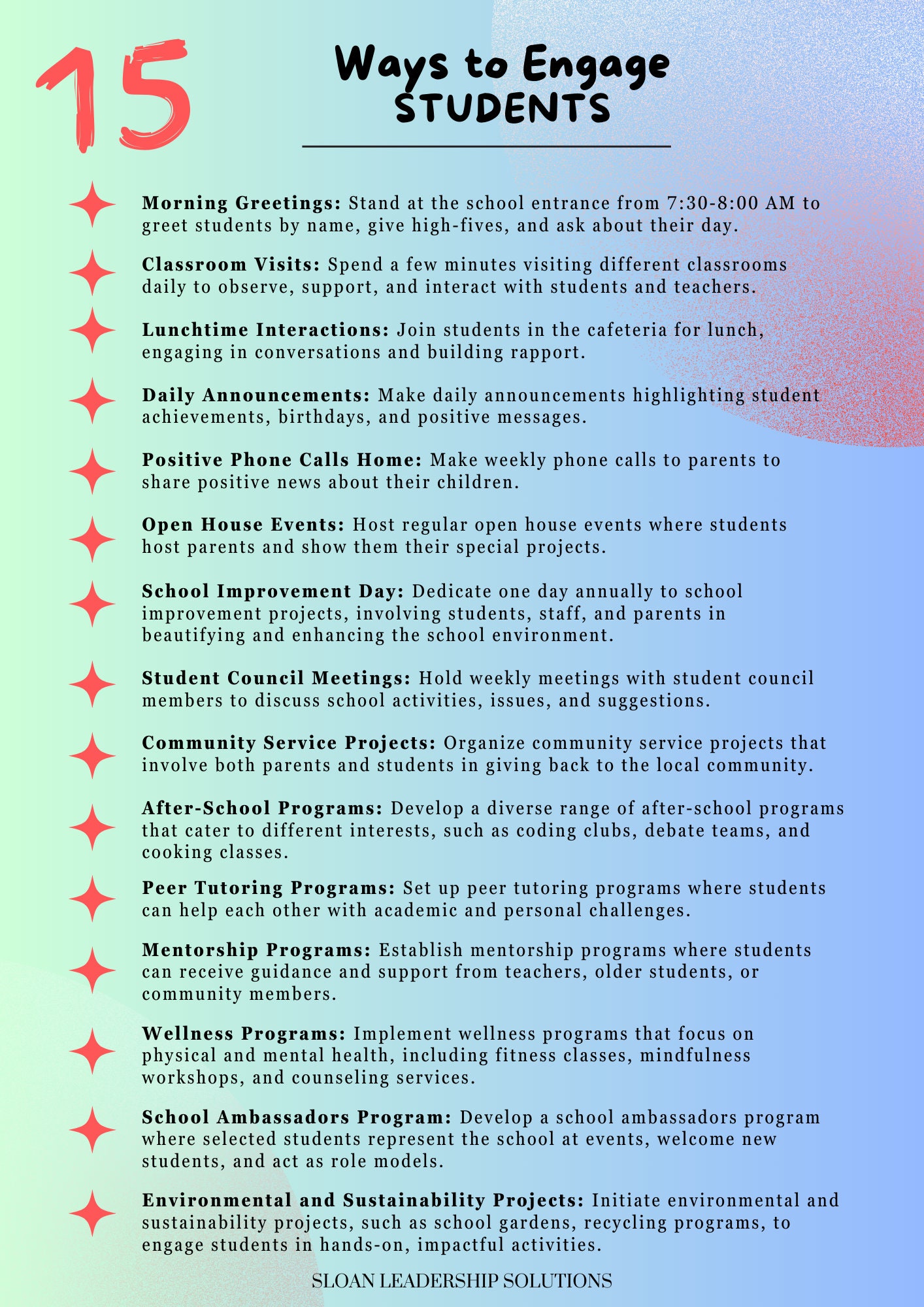 15 Ways to Engage Students List for Principals and School ...