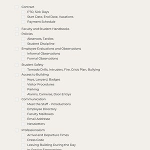 New Teacher Onboarding Checklist for School Administrators - Etsy