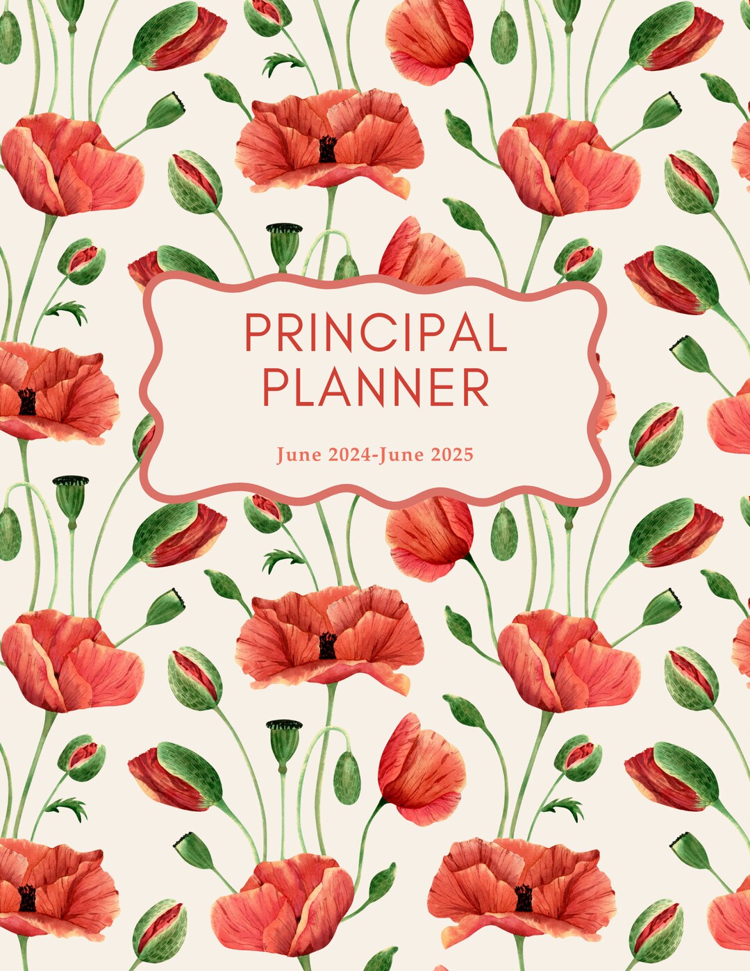 Poppy Principal Planner 2024-2025 - Etsy