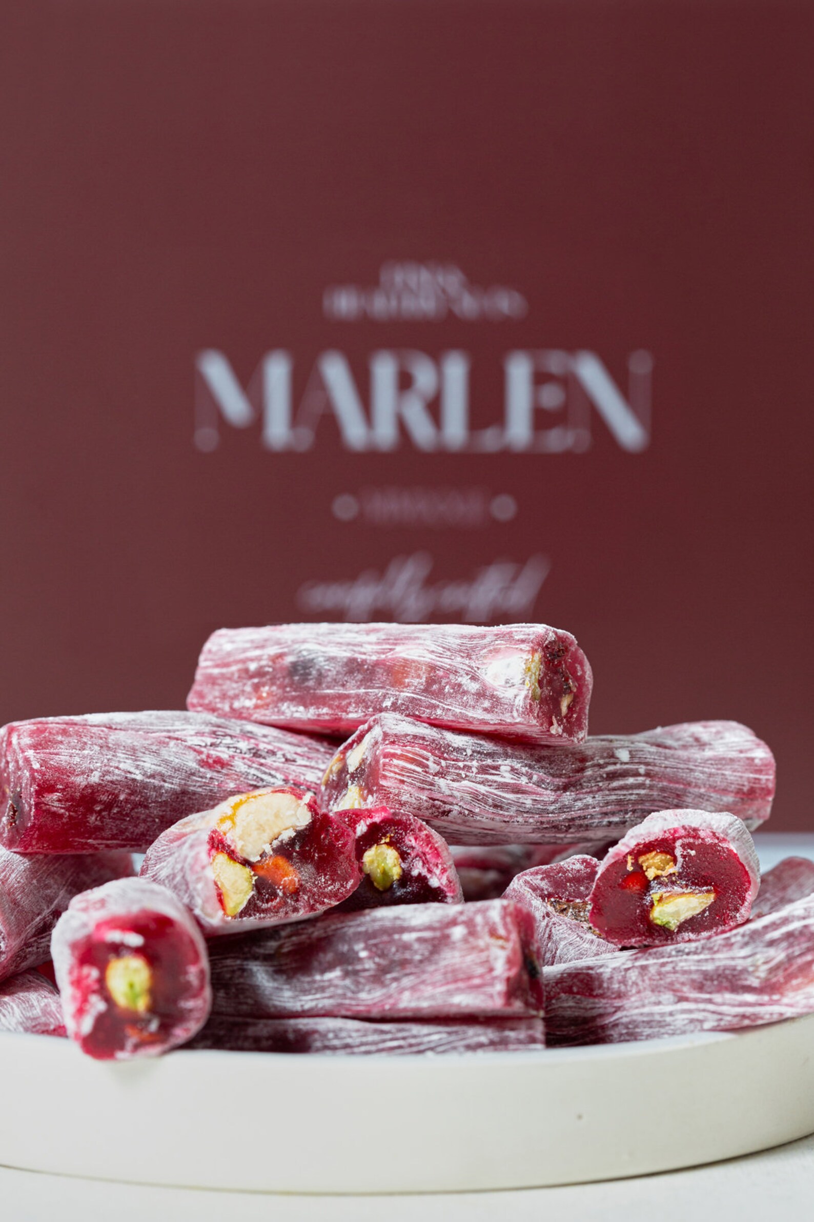 Pistachio Stick Delights, Pomegranate Turkish Delight, Plain Pistachio ...