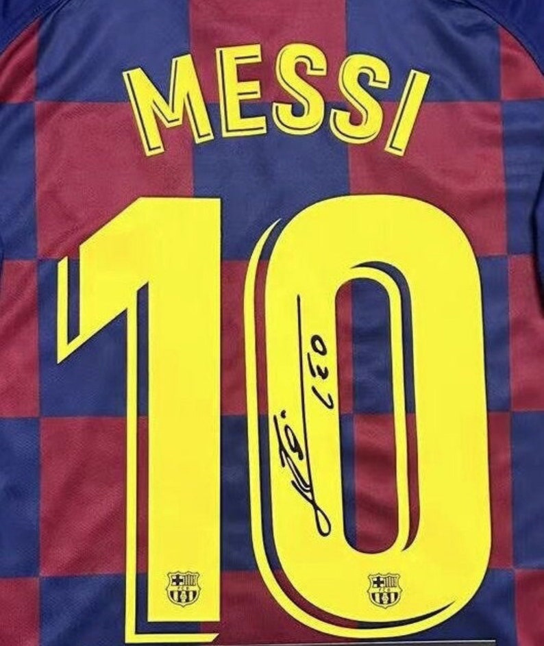 Signed Messi Barcelona Shirt - Etsy