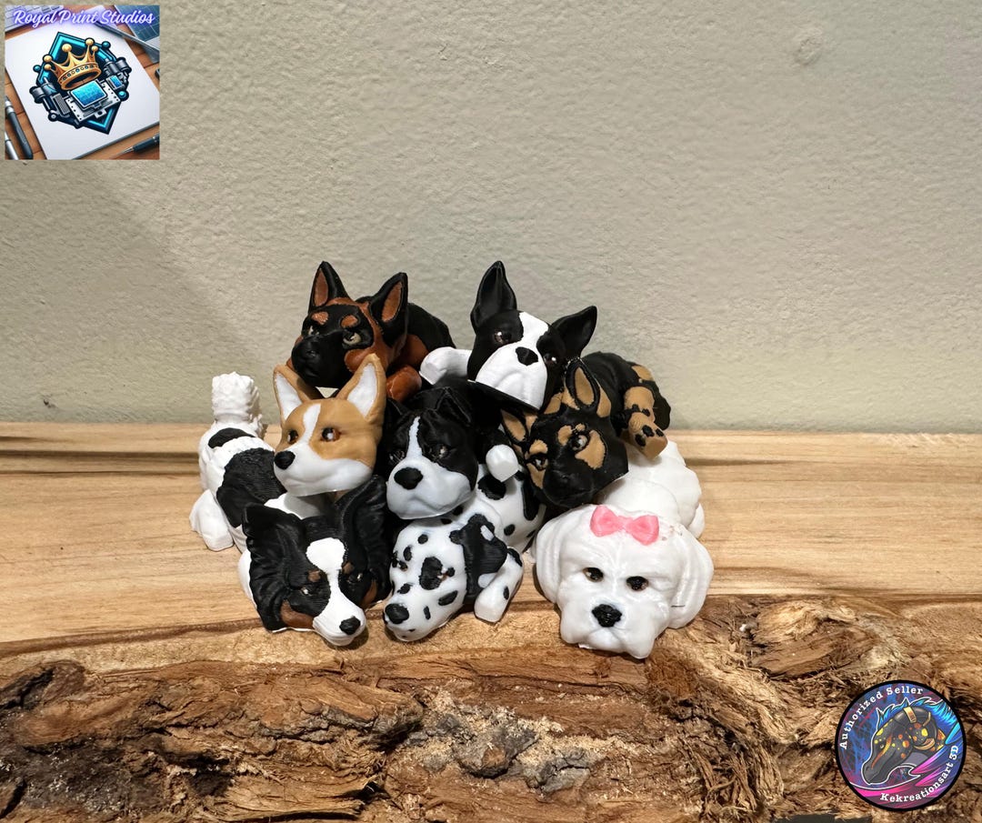 3D Printed Dogs - Cute, Collectible Miniatures - Perfect for Dog Lovers ...