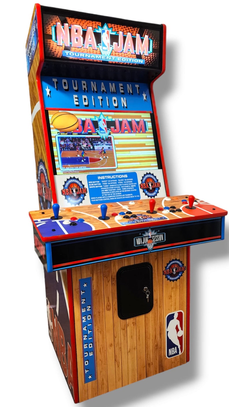 NBA Jam Slim Arcade Machine - Etsy