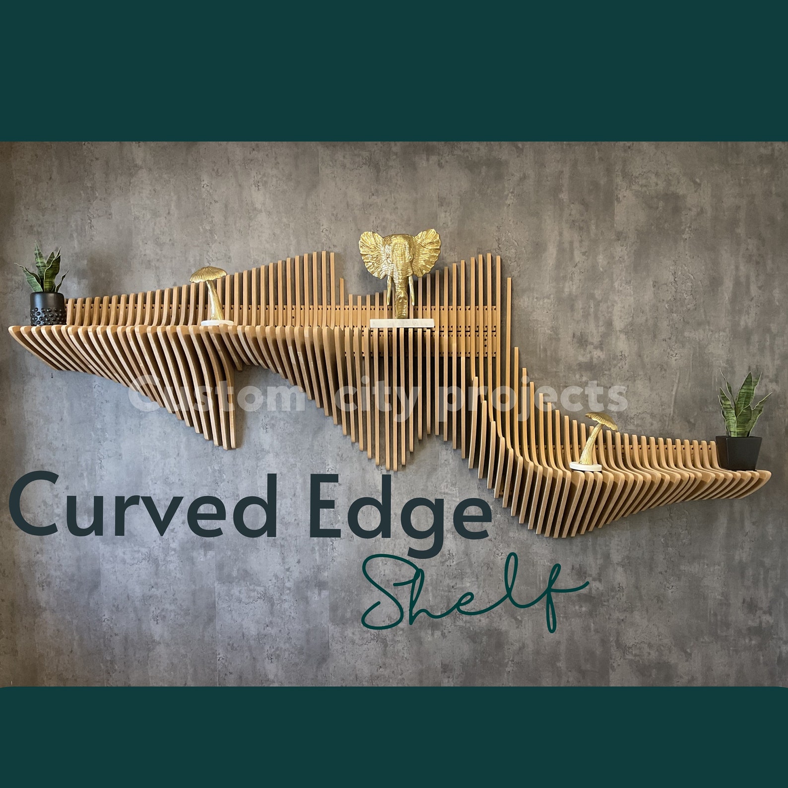 Floating Shelf, Parametric Shelf, Decorative Shelf, Wall Decoration, Modern Shelf, Living Room ...