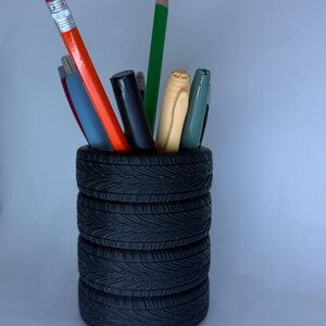 3D Printed Tire Stack Pencil Holder - Etsy