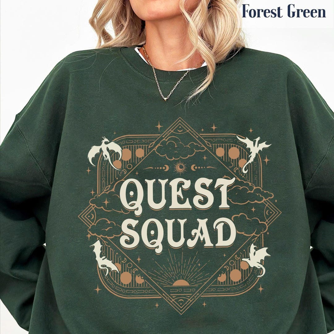 Quest Squad Sweatshirt, Fourth Wing Shirt, Onyx Storm Shirt, Basgiath ...