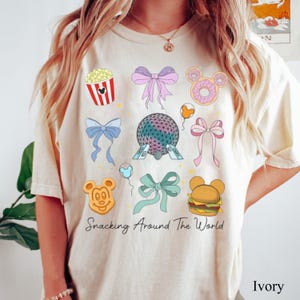 Disneyland Snacks Shirt, Epcot Snacking Shirts, Epcot Coquette Bows ...