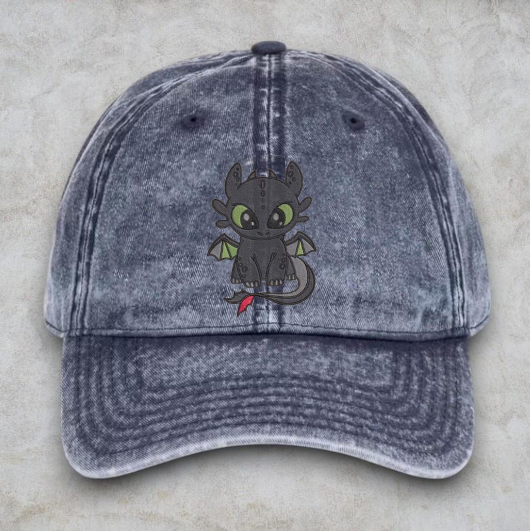 Toothless Embroidered Cap, How to Train Your Dragons Cap - Etsy