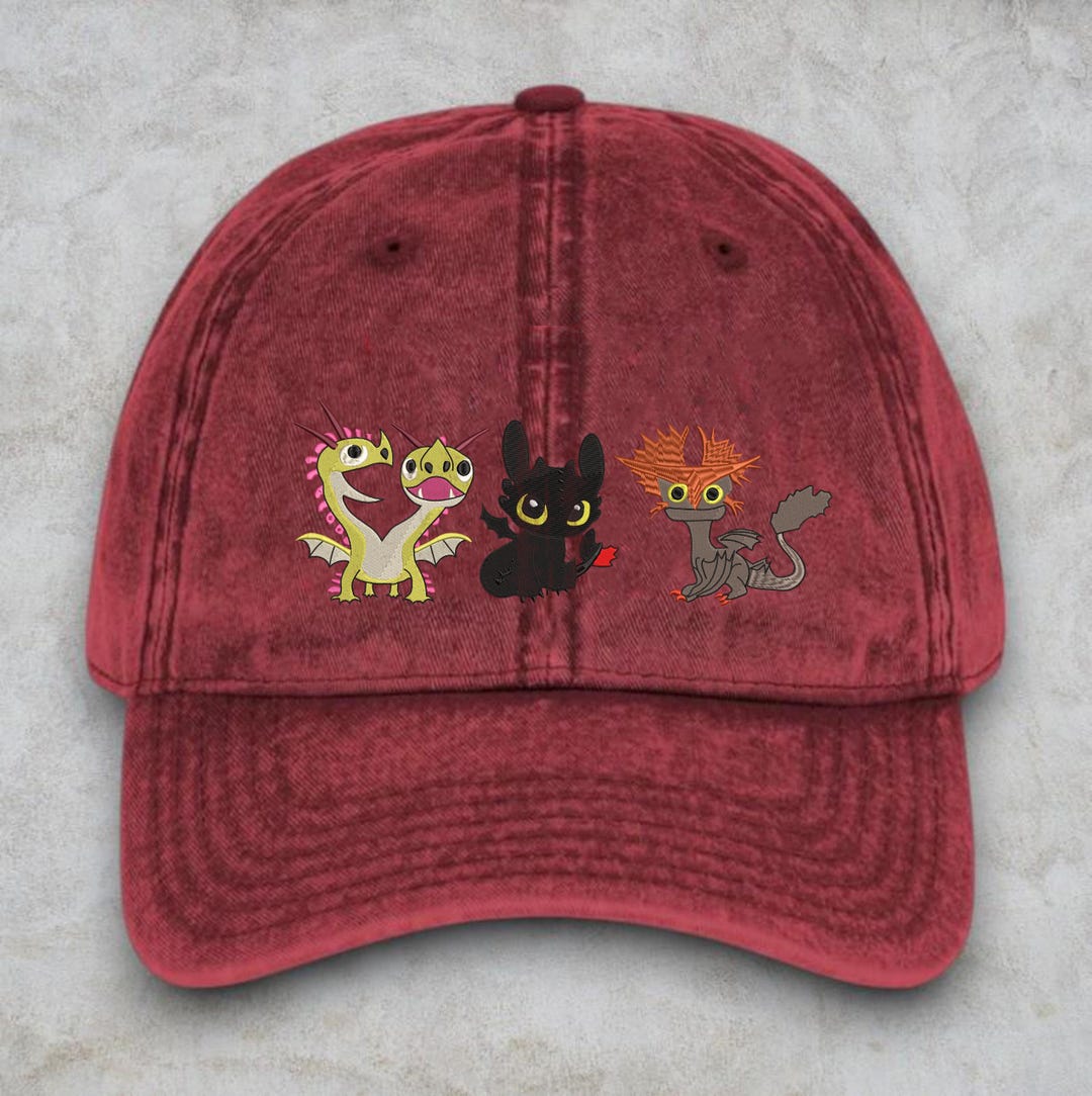 Toothless Friends Embroidered Cap, How to Train Your Dragons Cap ...