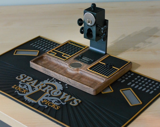 Walnut Magnetic Lock Pick Tray, Home Decor, Wood, Organization, Name ...