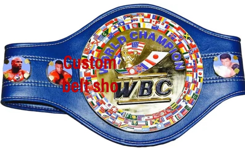 WBC World Boxing Championship Belt Adult Size Blue Leather - Etsy