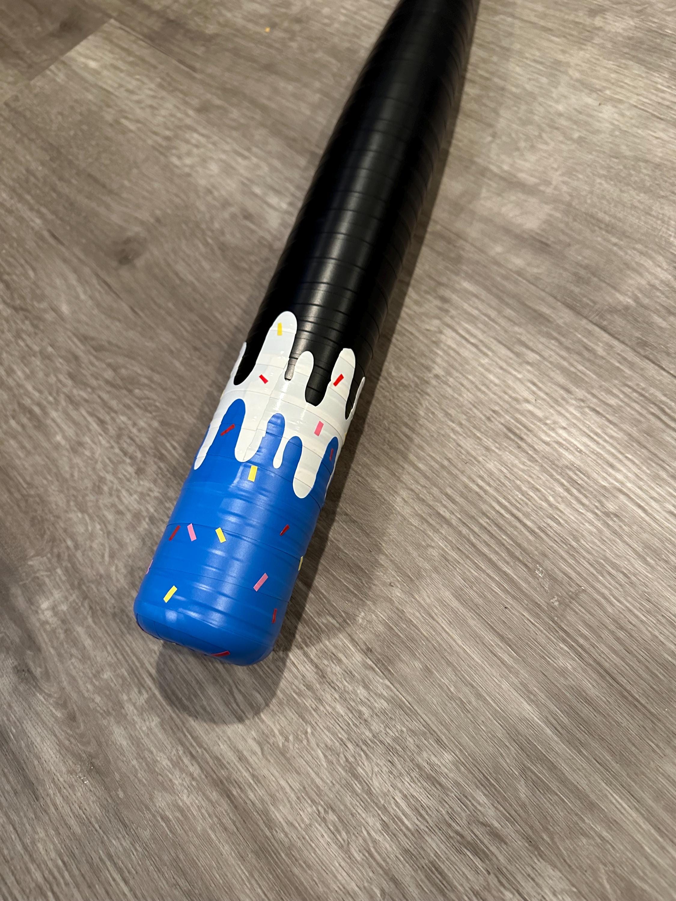 Durable Plastic Customized/wrapped Baseball Bats- Ice Cream Blue Drip ...