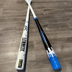 Durable Plastic Customized/wrapped Baseball Bats- Ice Cream Blue Drip ...