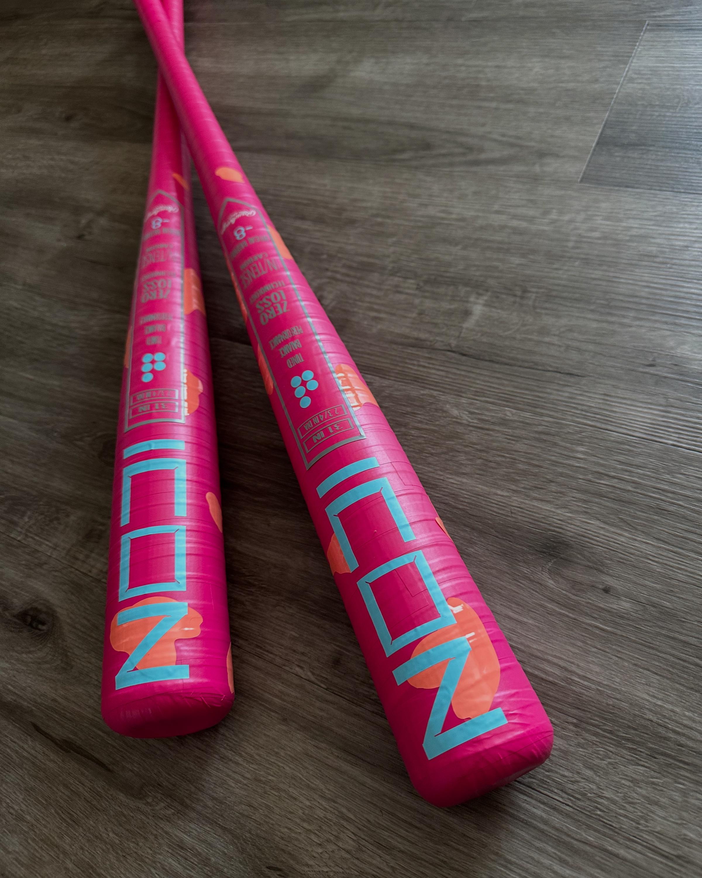 Durable Plastic Customized/wrapped Baseball Bats- 2025 Pink Iconic ...