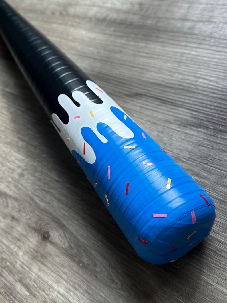 Durable Plastic Customized/wrapped Baseball Bats- Ice Cream Blue Drip ...