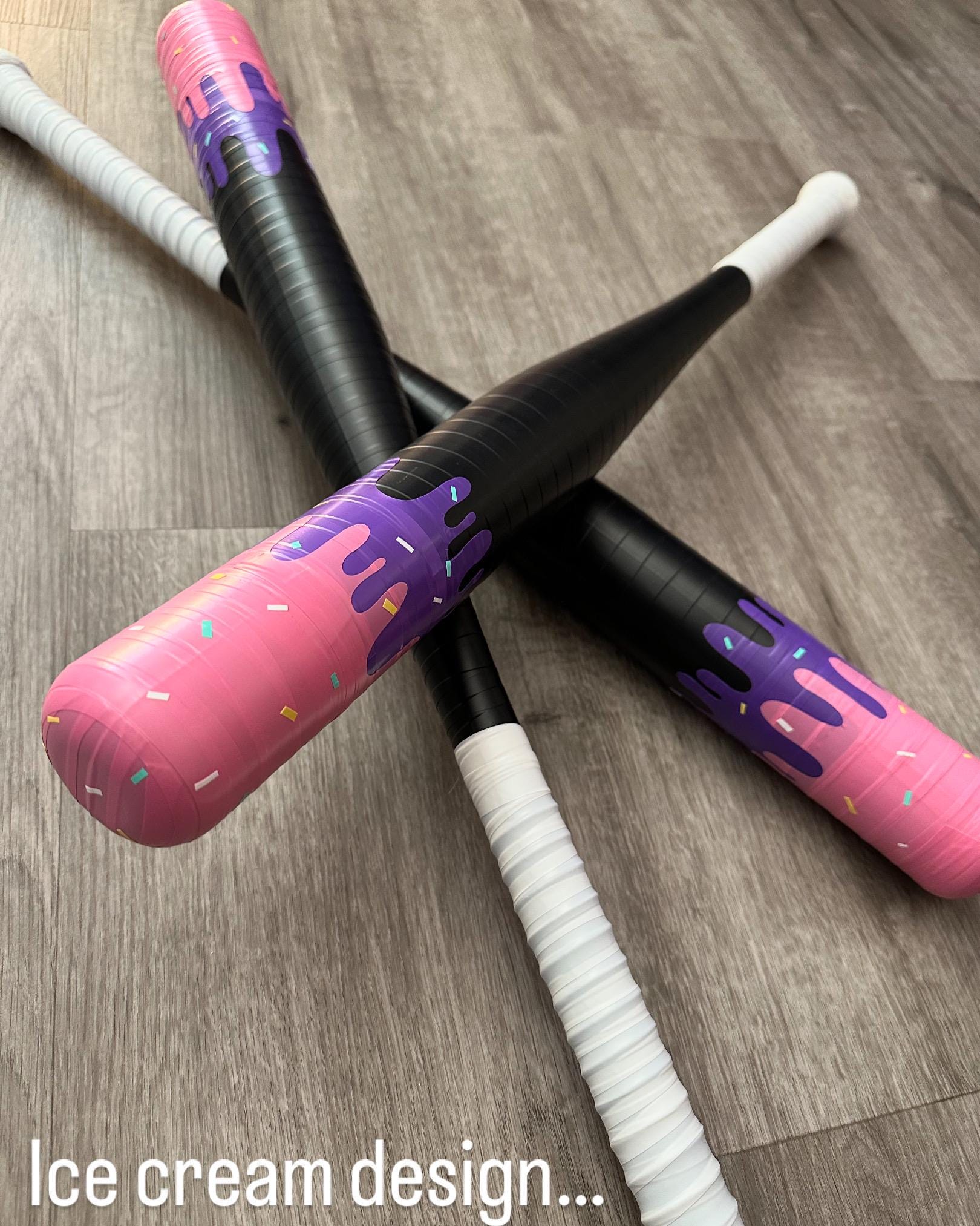 Durable Plastic Customized/wrapped Baseball Bats- Ice Cream Design - Etsy