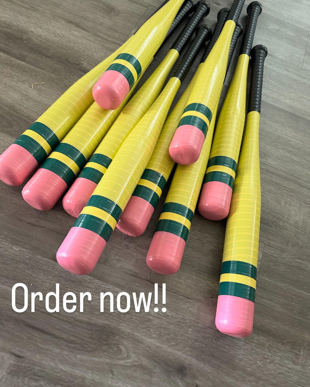 Durable Plastic Customized/wrapped Baseball Bats- Pencil Design - Etsy