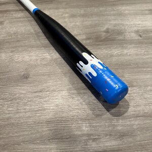 Durable Plastic Customized/wrapped Baseball Bats- Ice Cream Blue Drip ...