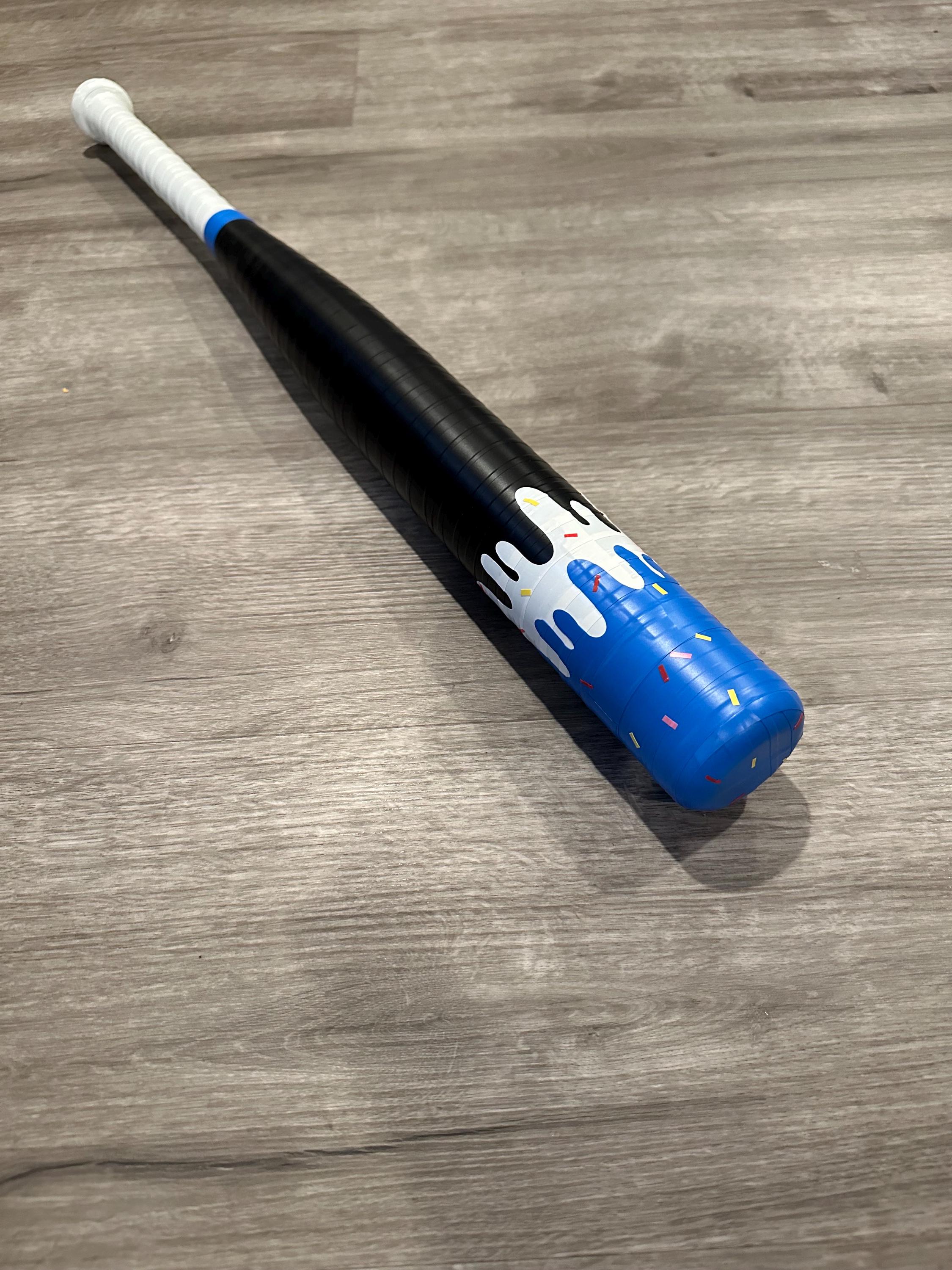 Durable Plastic Customized/wrapped Baseball Bats- Ice Cream Blue Drip ...