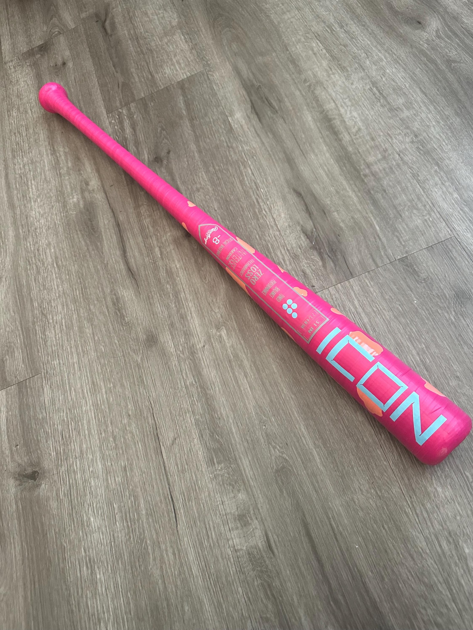 Durable Plastic Customized/wrapped Baseball Bats- 2025 Pink Iconic ...