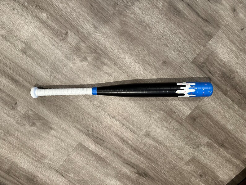 Durable Plastic Customized/wrapped Baseball Bats- Ice Cream Blue Drip ...