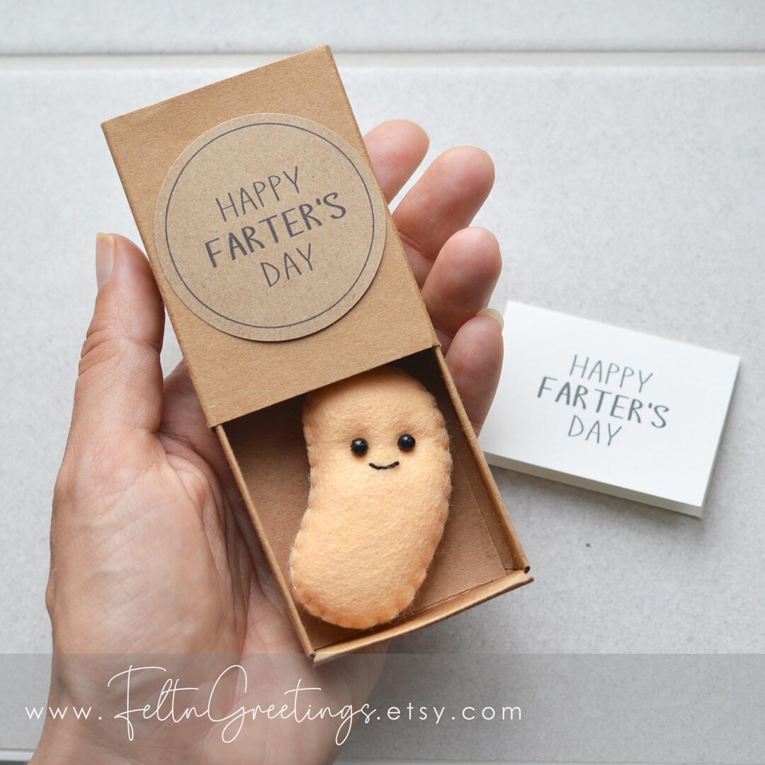 Father's Day Card and Token Gift, Cute Baked Bean Pun Gift, Felt Baked ...