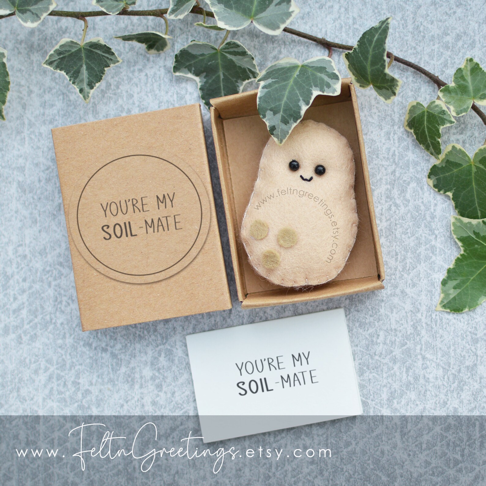 Cute Potato Pun Gift, Felt Potato, Love You Gift, Valentines Day Gift ...
