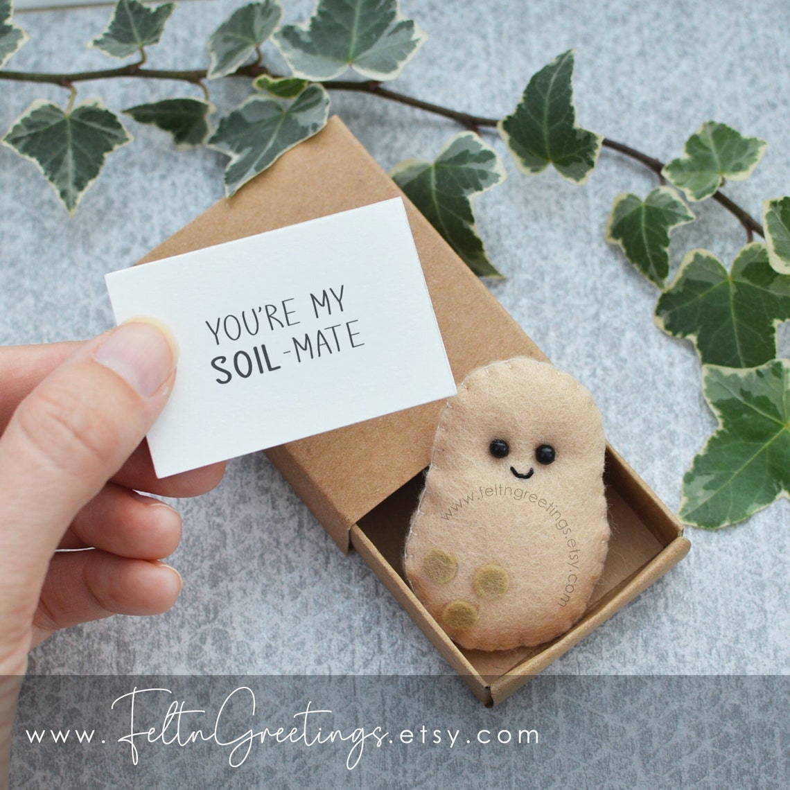 Cute Potato Pun Gift, Felt Potato, Love You Gift, Valentines Day Gift ...