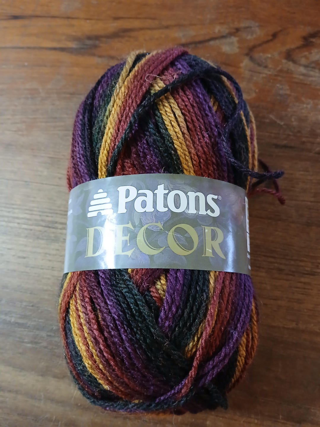 Variegated Acrylic/wool Yarn Fall Colors Marron, Brown, Black, Gold ...