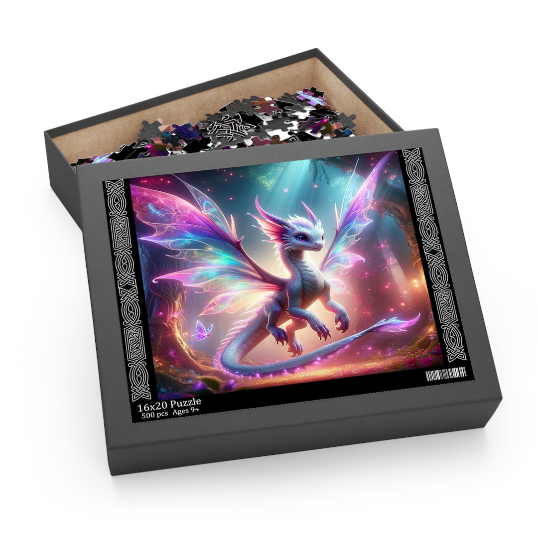 Dragon Puzzle, Fantasy Dragon Puzzle, Fantasy Gift, Nerd Gift, Gift for ...