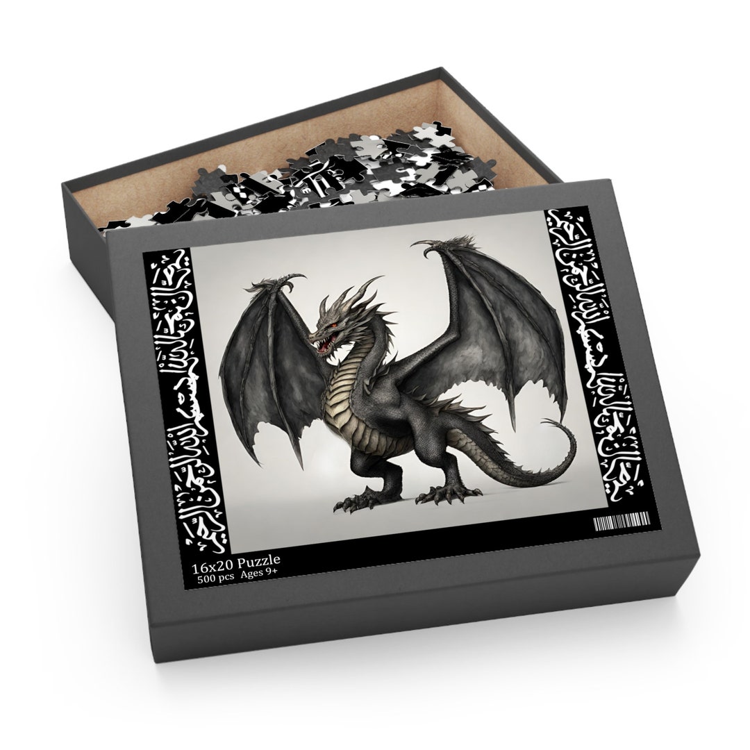 Dragon Puzzle, Fantasy Dragon Puzzle, Fantasy Gift, Nerd Gift, Gift for ...