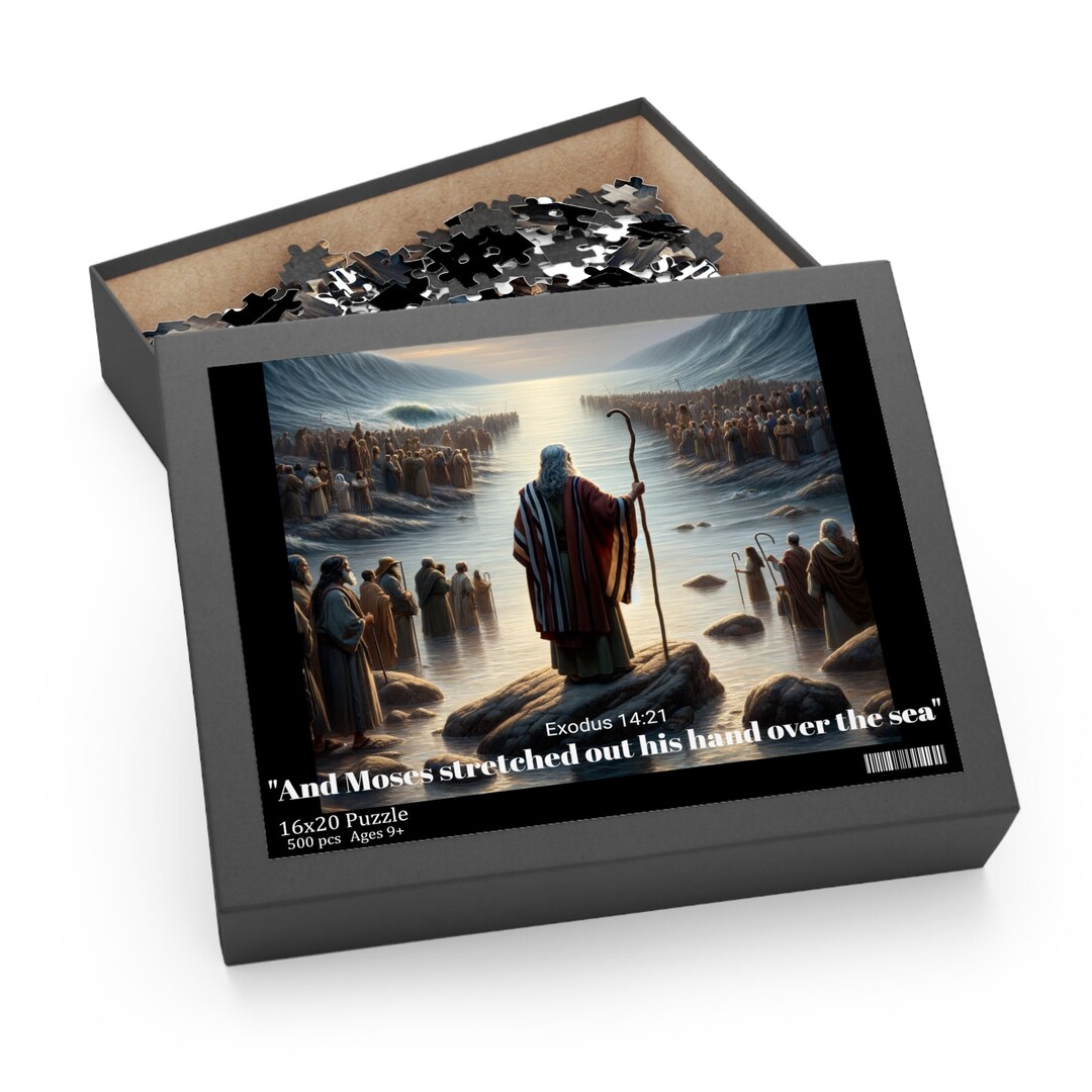 Moses Parting the Red Sea Puzzle, Easter Puzzle, Religious Puzzle ...